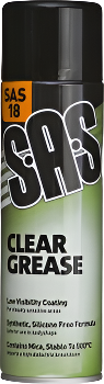 SAS CLEAR GREASE, 500ML SPRAY - SAS18 – Moycullen Plant & Tool